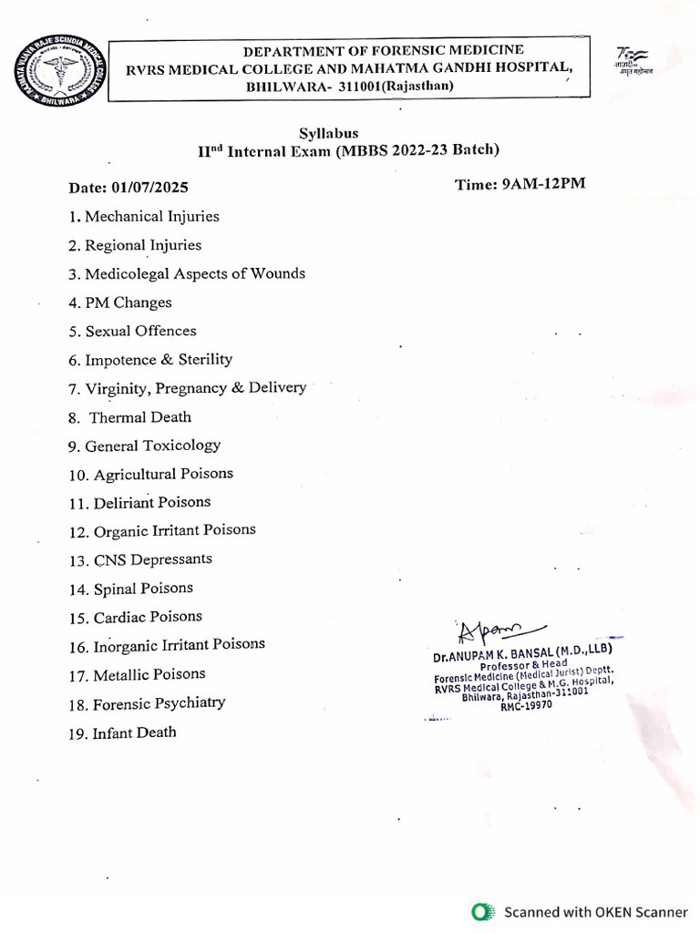 Syllabus II Internal Assessment | PDF