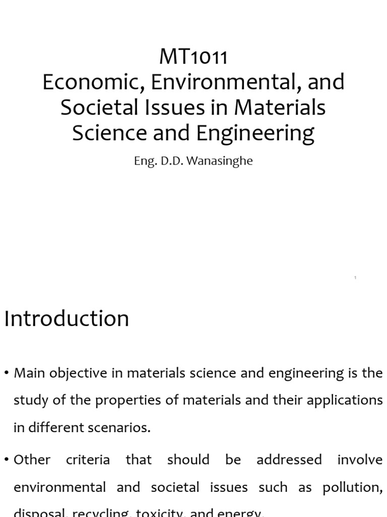 Economic Environmental Societal Issues | PDF | Recycling | Plastic