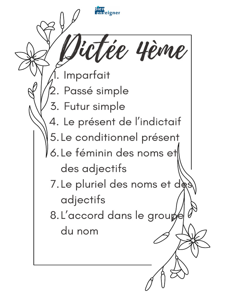 Dictées de français pour 4ème collège | PDF