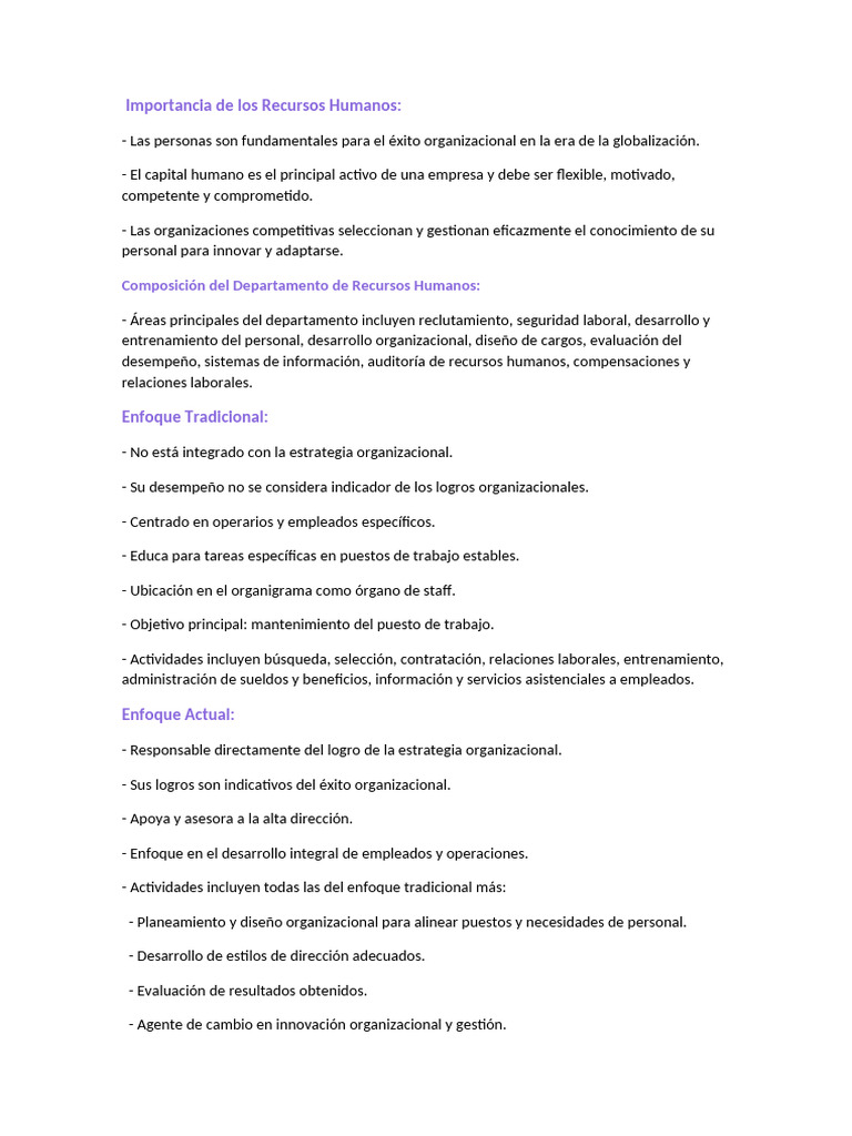 Recursos Humanos | PDF | Gestión de recursos humanos | Salario