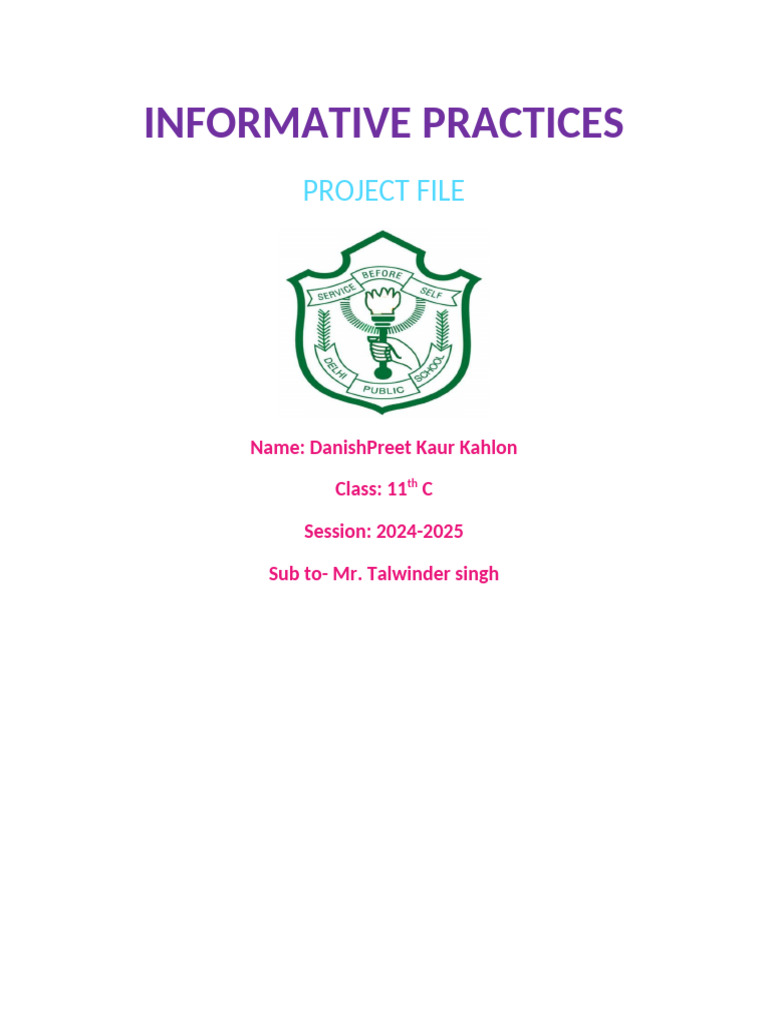 Informative Practices Project File Pdf Databases Table Database