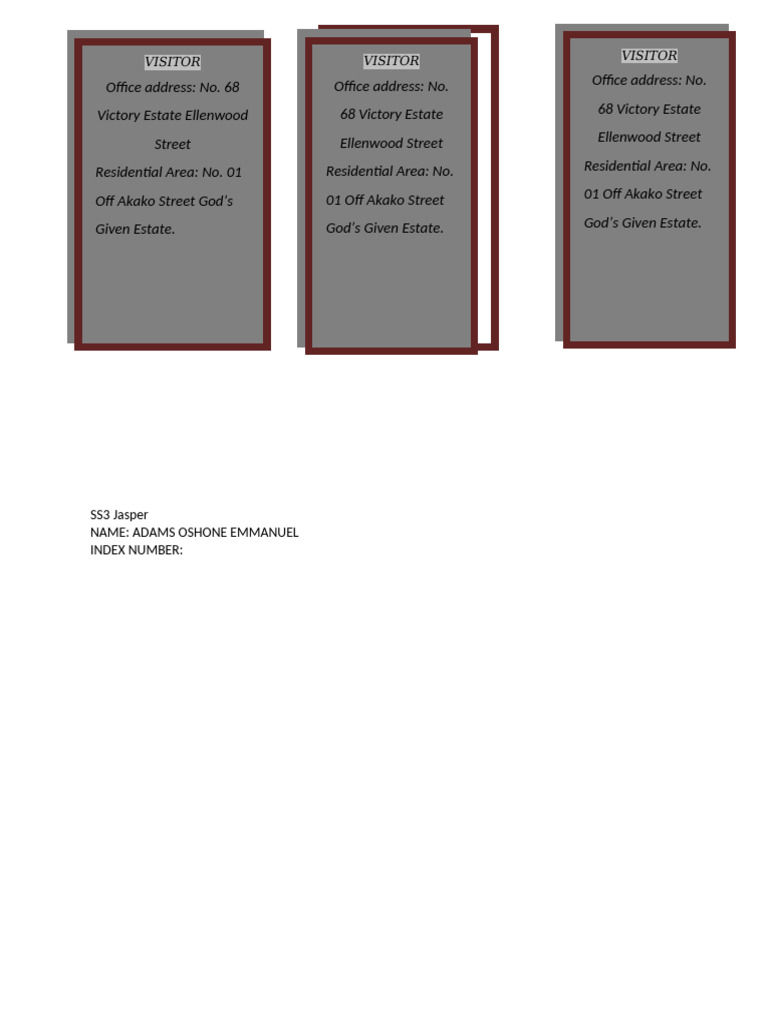 SS3 Word Practical | PDF