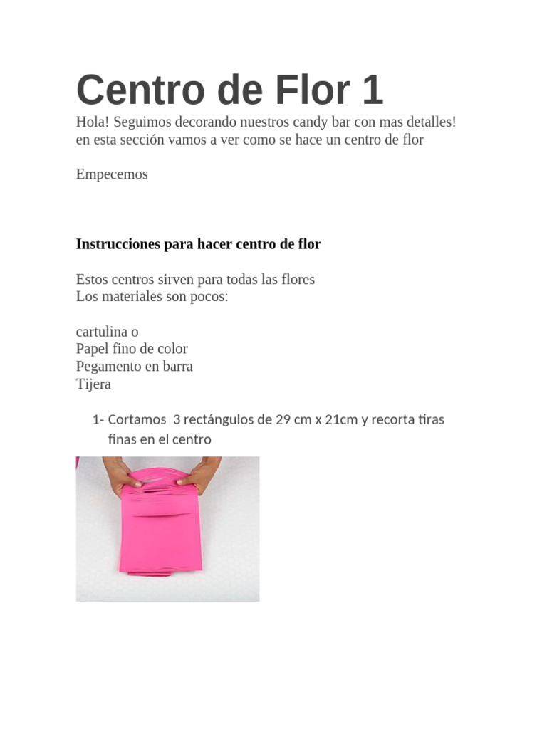 Cómo Hacer un Centro de Flor DIY | PDF