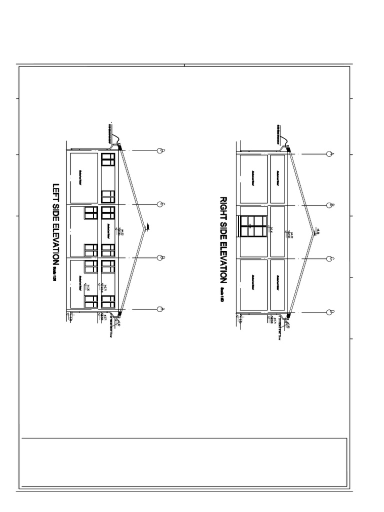 g+0 Right & Left Side Elevation (1) - Model | PDF