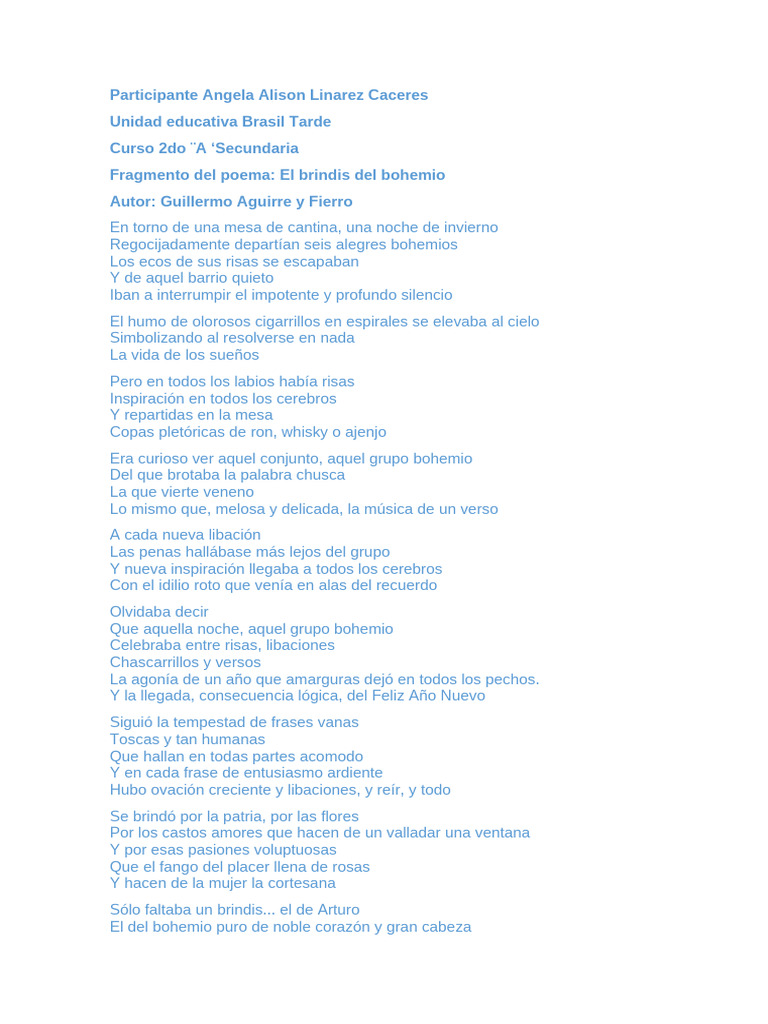 El Brindis Del Boemio | PDF