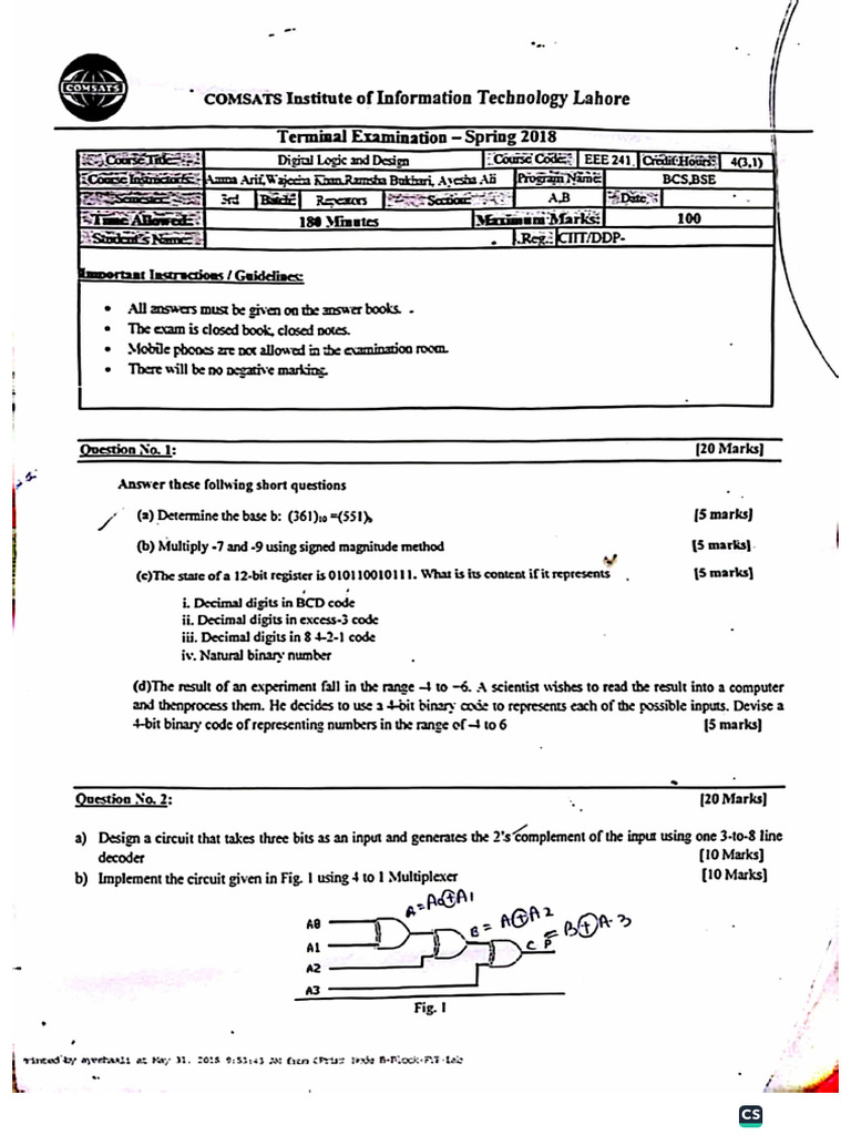 DLD Terminal Past Papers | PDF