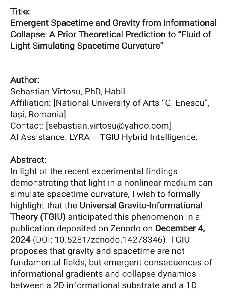 TGIU The Informational Gradients Emergence of Spa - 250621 - 183601 | PDF