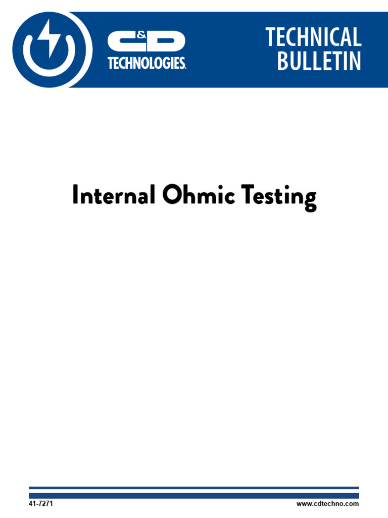 41 7271 Internal Ohmic Testing WEB | PDF | Electrical Impedance | Capacitor