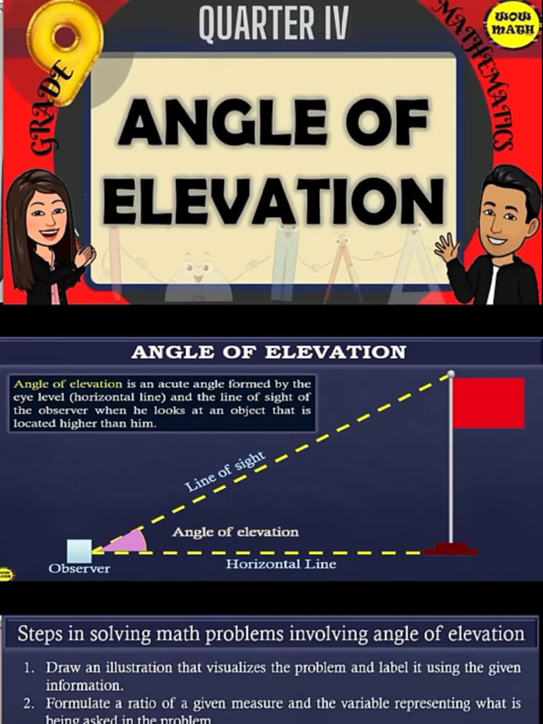 Angle of Elevation | PDF