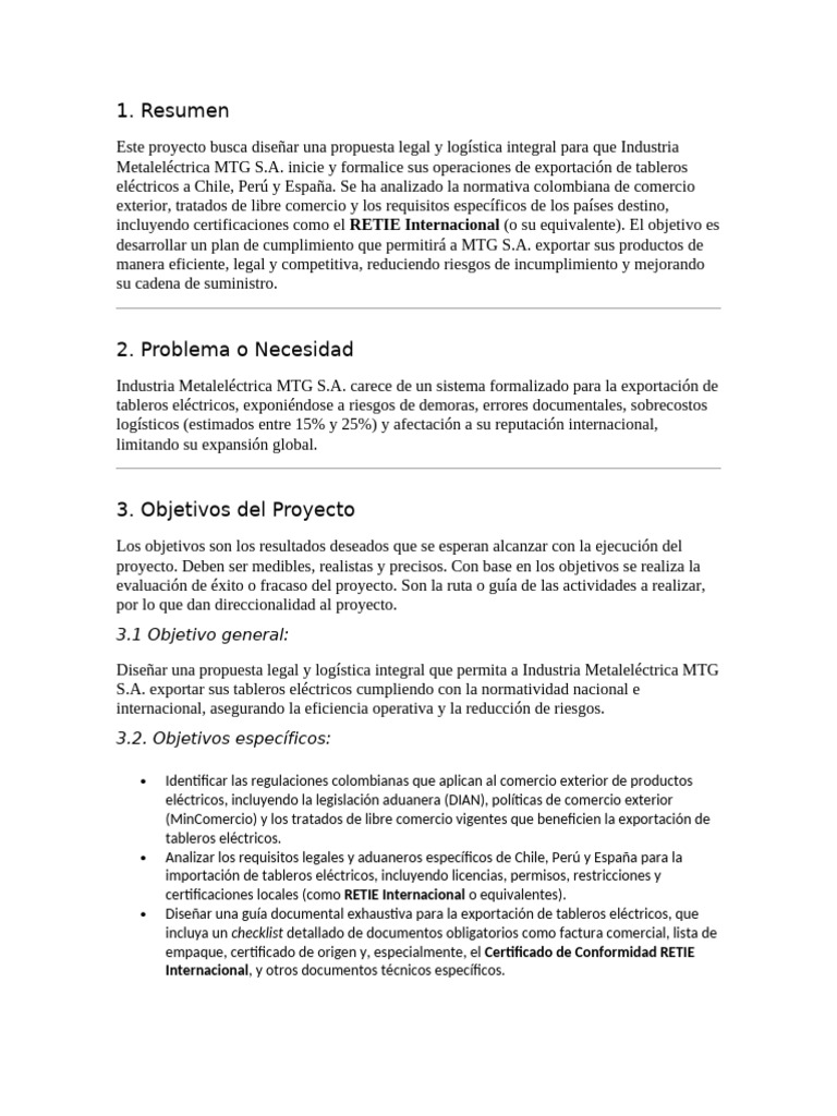 Borrador Proyecto | PDF | Logística | aduana