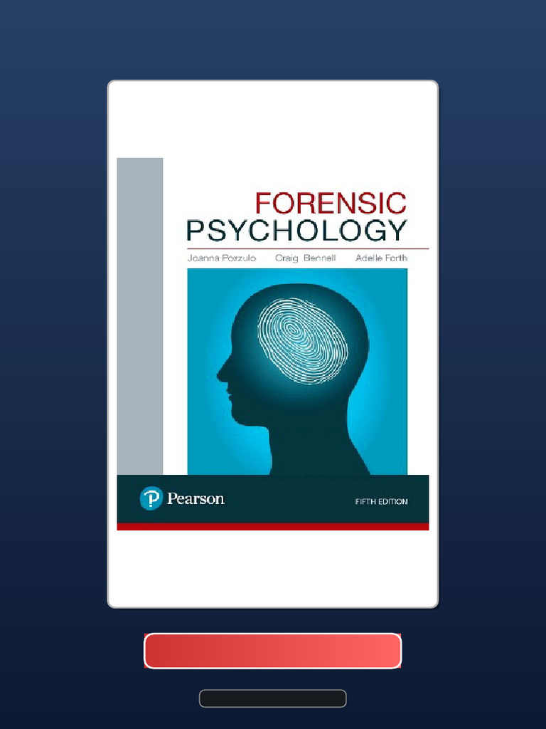 Forensic Psychology 5th Edition Pozzulo Full Download | PDF