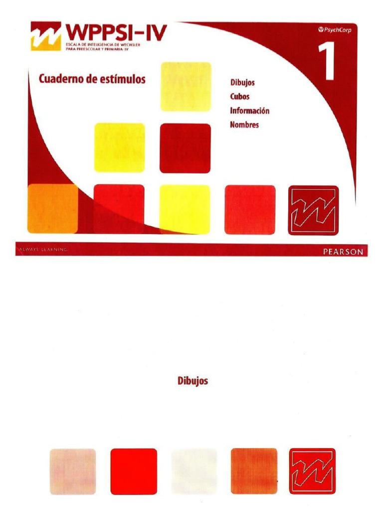 Wppsi IV Cuadernillo 1 | PDF