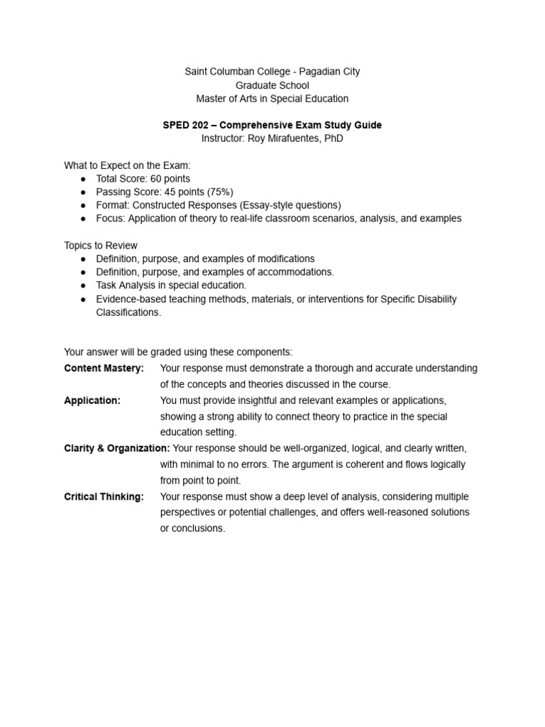 SPED 202 Methods and Materials For Teaching Exceptional Children ...