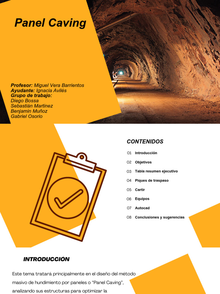 Presentacion Grupo 2 Panel Caving | PDF
