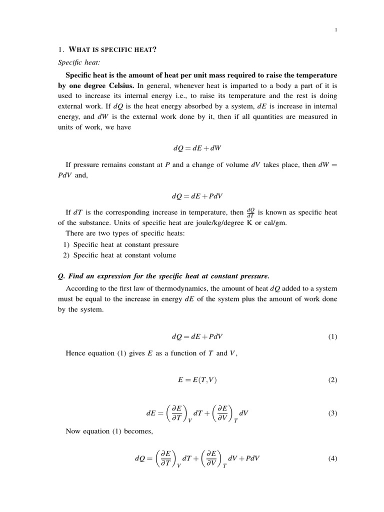 Understanding Specific Heat in Solids | PDF | Heat Capacity | Waves