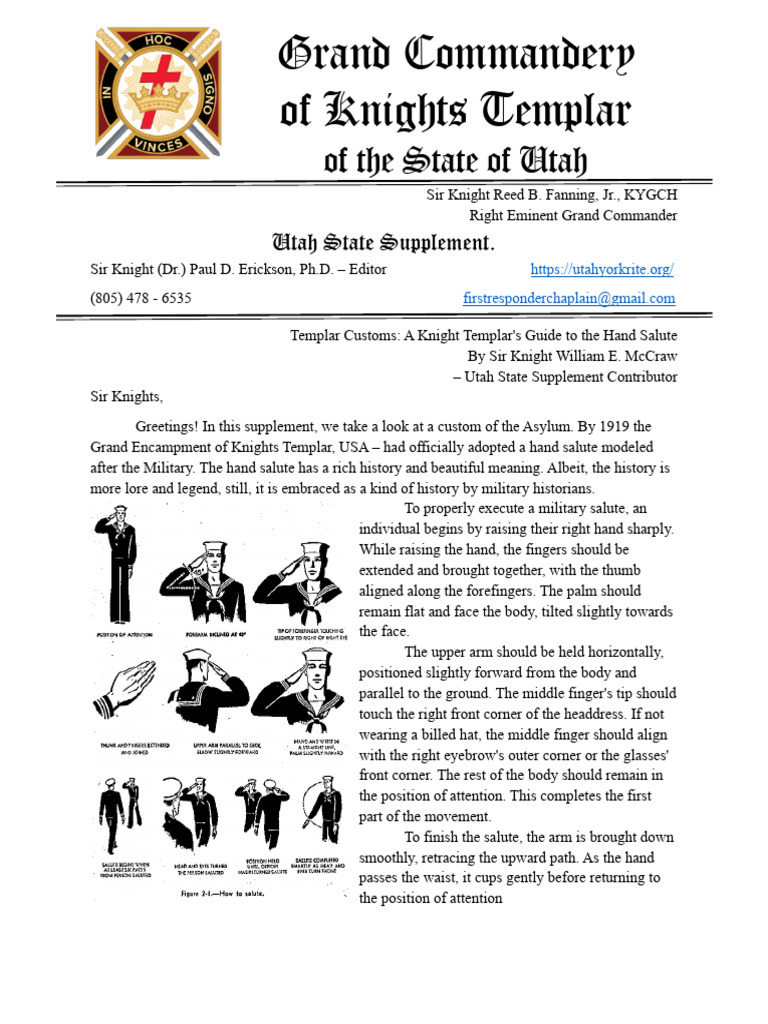 Knight Templar Magazine - Utah State Supplement No 3 - McCraw William E ...
