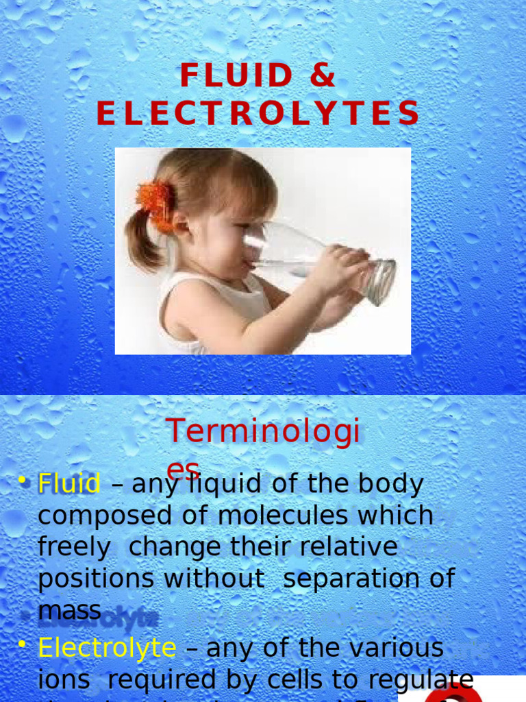 Fluid & Electrolytes | PDF | Electrolyte | Medical Specialties