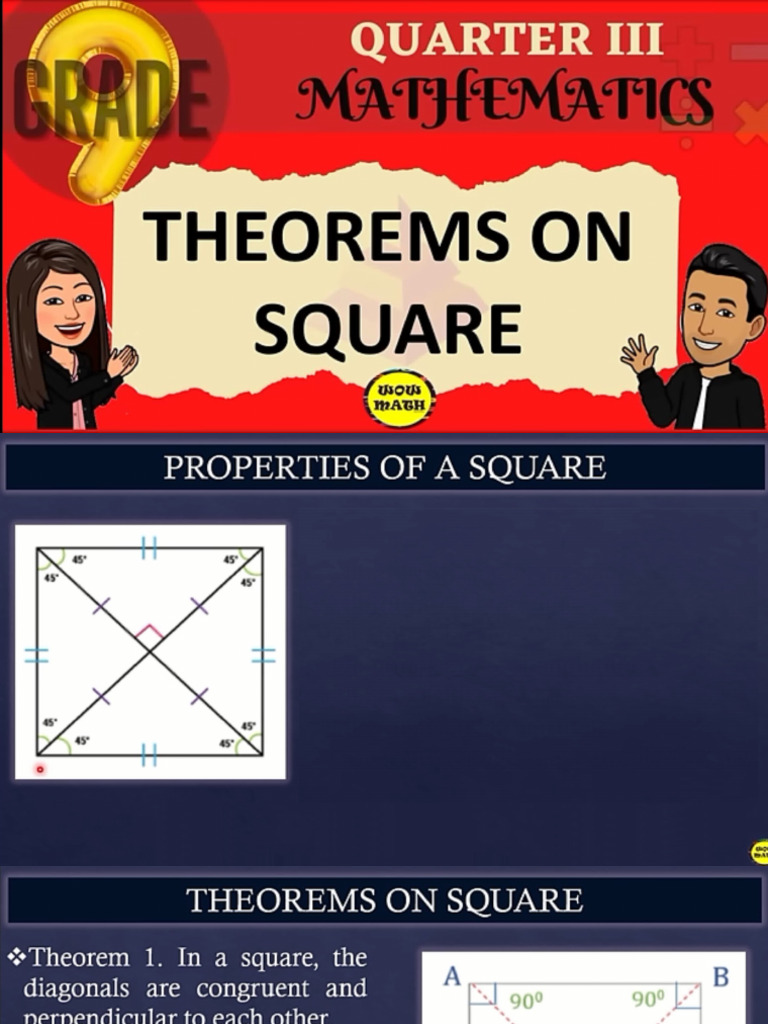 Theorems On Square and Midline | PDF