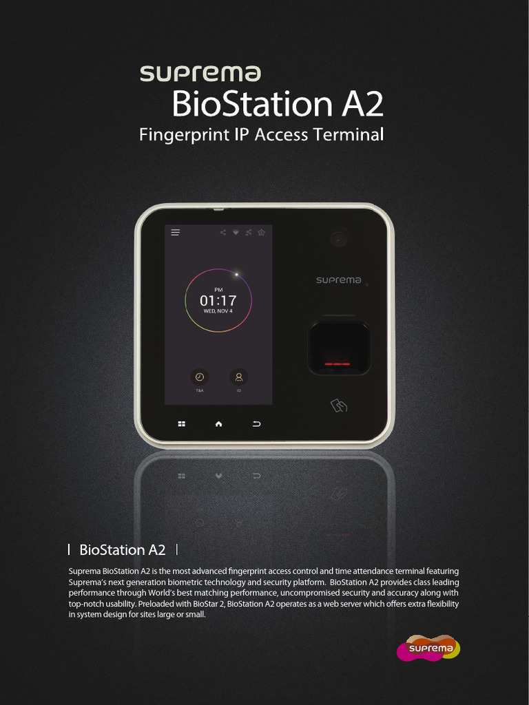 Suprema BioStation A2: Advanced Fingerprint Terminal | PDF | Computing ...