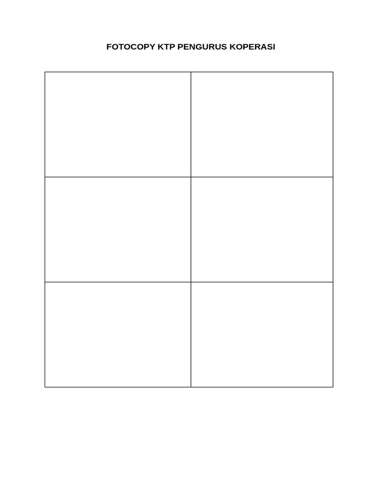 Foto Copy KTP Pengurus Dan Pengawas Koperasi | PDF