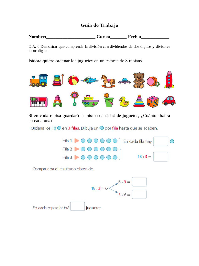 División de dos dígitos: Guía práctica | PDF