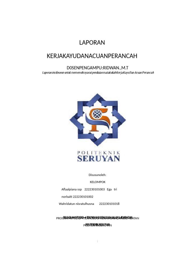Praktik Kerja Kayu dan Acuan Perancah | PDF