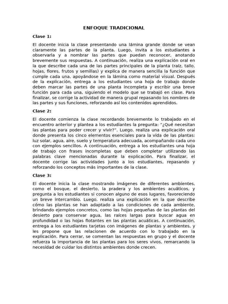 Enfoque Tradicional | PDF | Plantas | Hoja