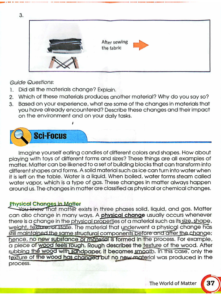 Changes in Matter | PDF