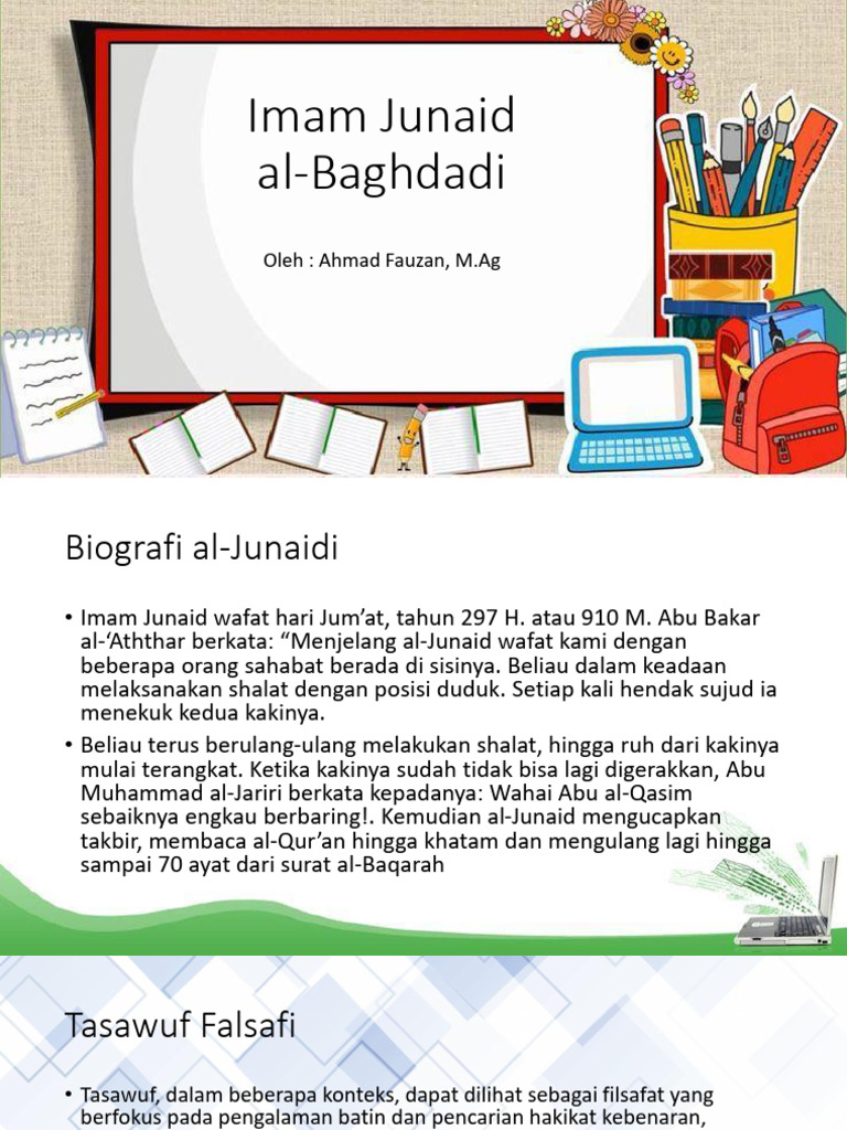 Biografi dan Ajaran Imam Junaid al-Baghdadi | PDF