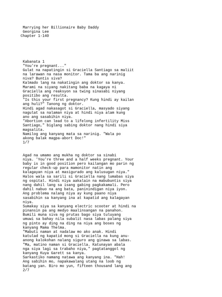 1-140 Marrying Her Billionaire Baby Daddy 2 | PDF