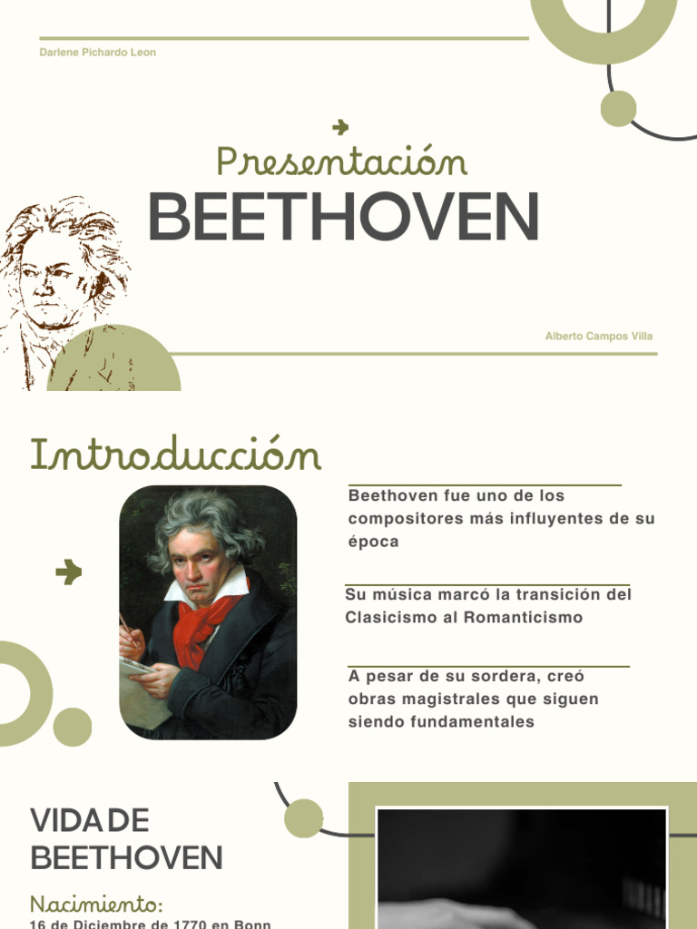 Beethoven Presentacion | PDF | Ludwig Van Beethoven | Bagatelle (Música)