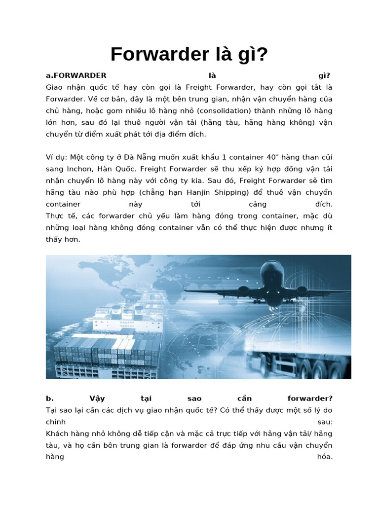 Forwarder Là Gì | PDF