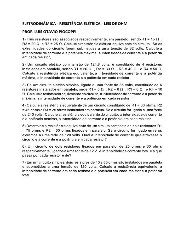 Resistencia Paralo | PDF