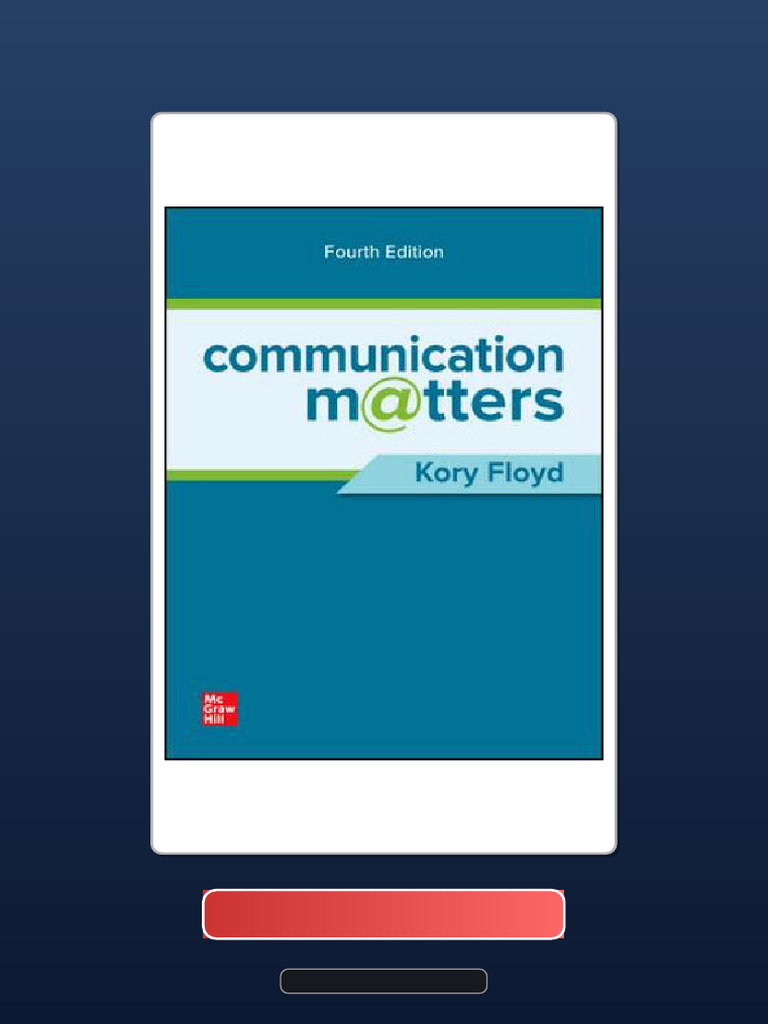 Communication Matters 4th Edition Floyd Full Download | PDF | Multiple Choice | Learning