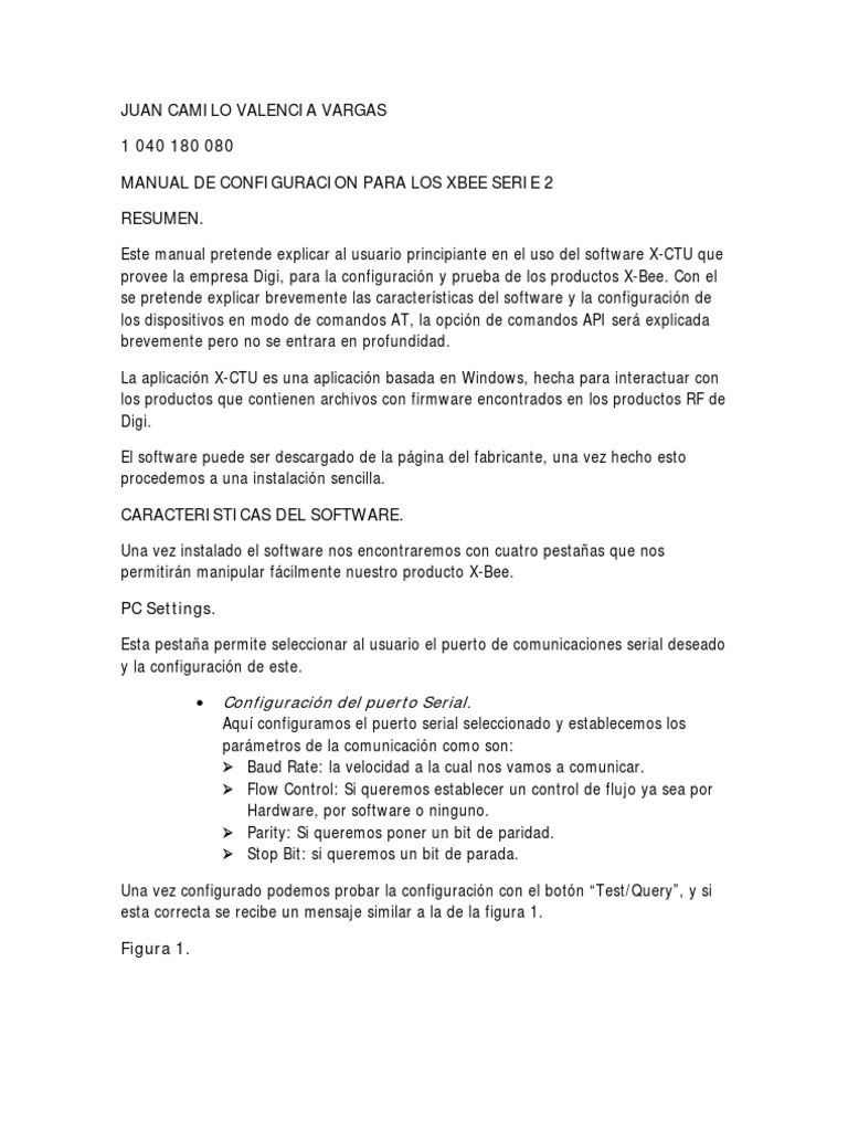 Manual Configuracion Xbee Serie 2 | PDF | Protocolo de Control de Transmisión | Grupo de ...