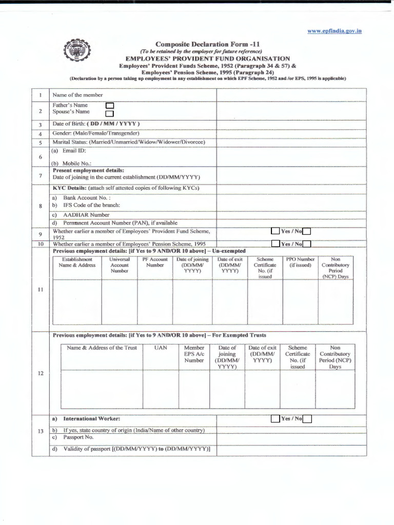 Composite Declaration Form 11 | PDF | Access Control | Authentication