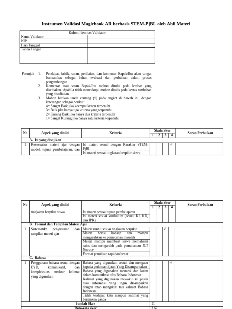 Hasil Analisis Validasi Media Dan RPP Oleh Ahli Materi Dan Ahli Media | PDF