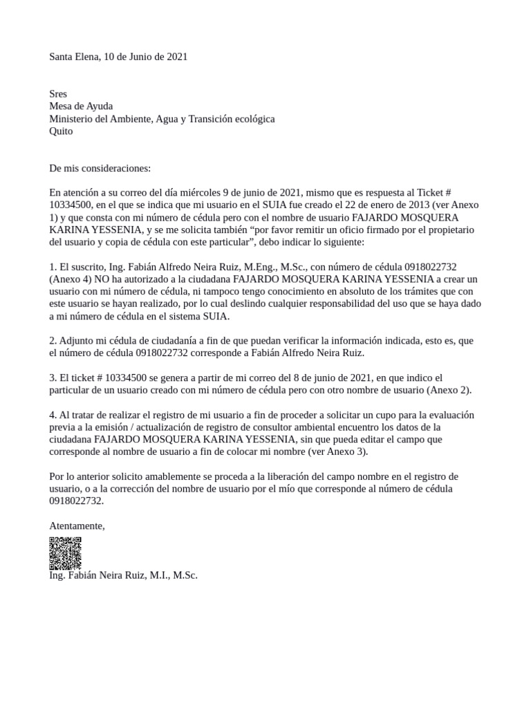 Oficio MAE Signed | PDF