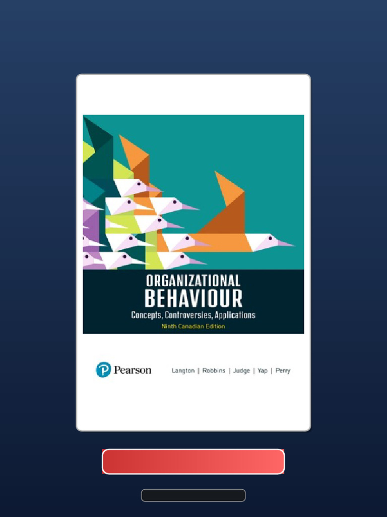 Organizational Behaviour 9th Canadian Edition Langton Full Download ...