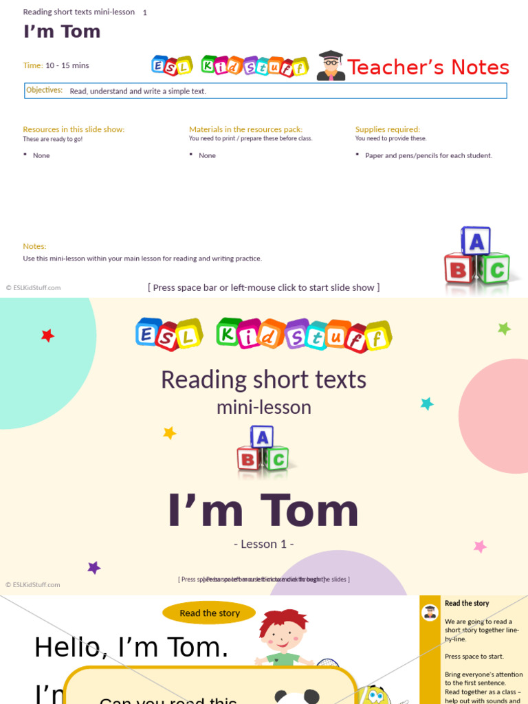 Short Text 01 Im Tom Sample | PDF | Question | Linguistics