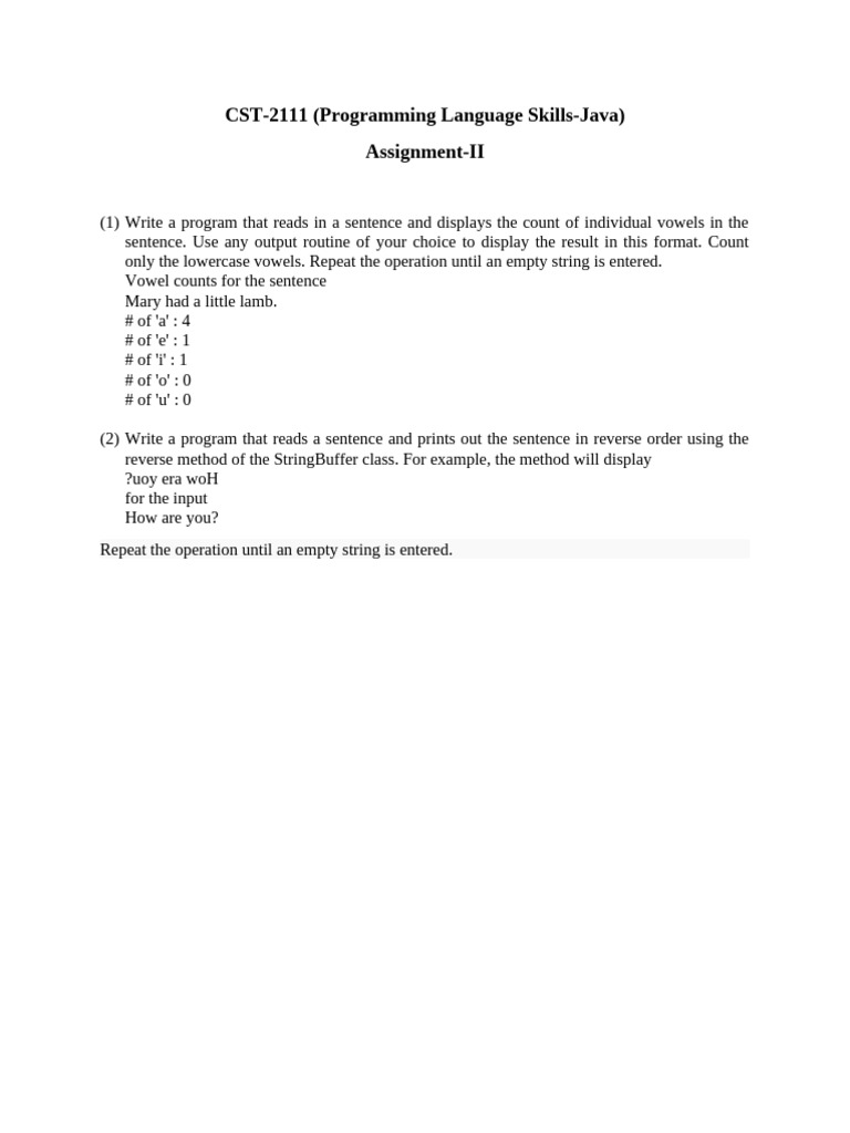 Assignment II | PDF