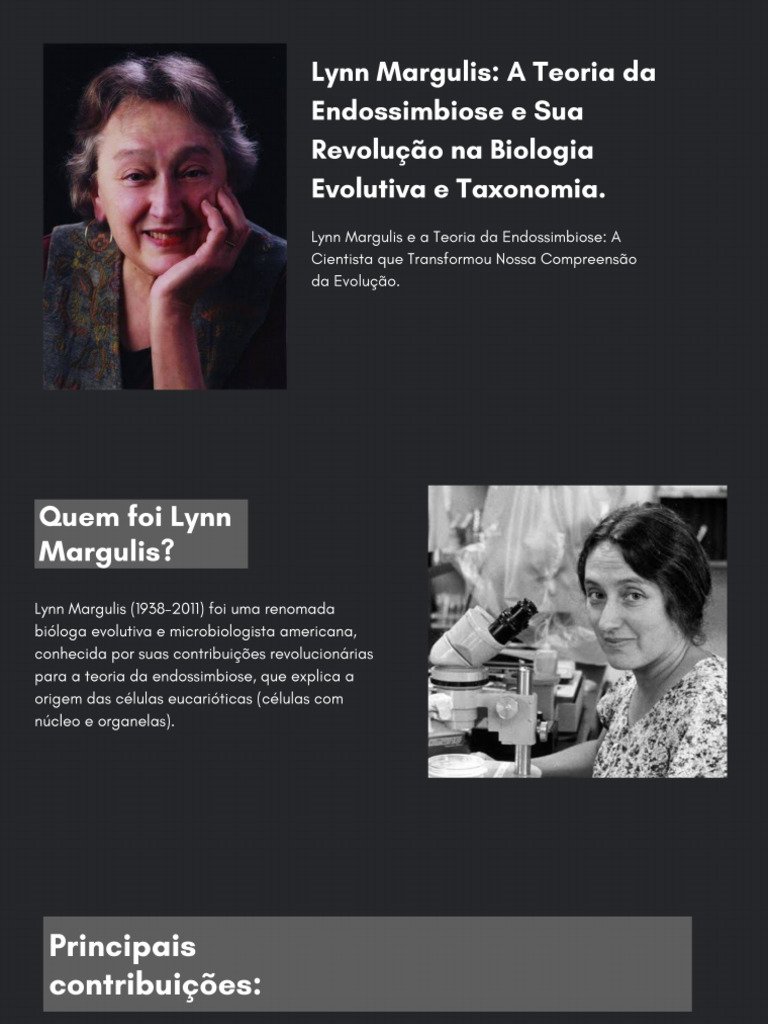 Lynn Margulis A Teoria Da Endossimbiose e Sua Revolução Na Biologia ...