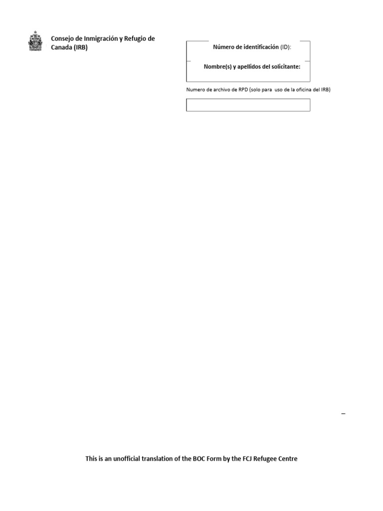 Basis of Claim Form Espanol COMPLETE | PDF | Alto Comisionado de las ...