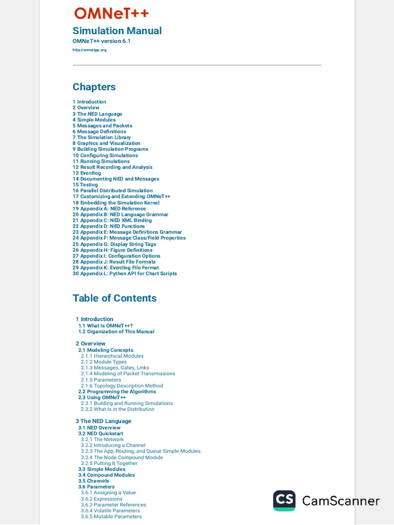 OMNeT++ - Simulation Manual | PDF | Class (Computer Programming) | Parameter (Computer Programming)