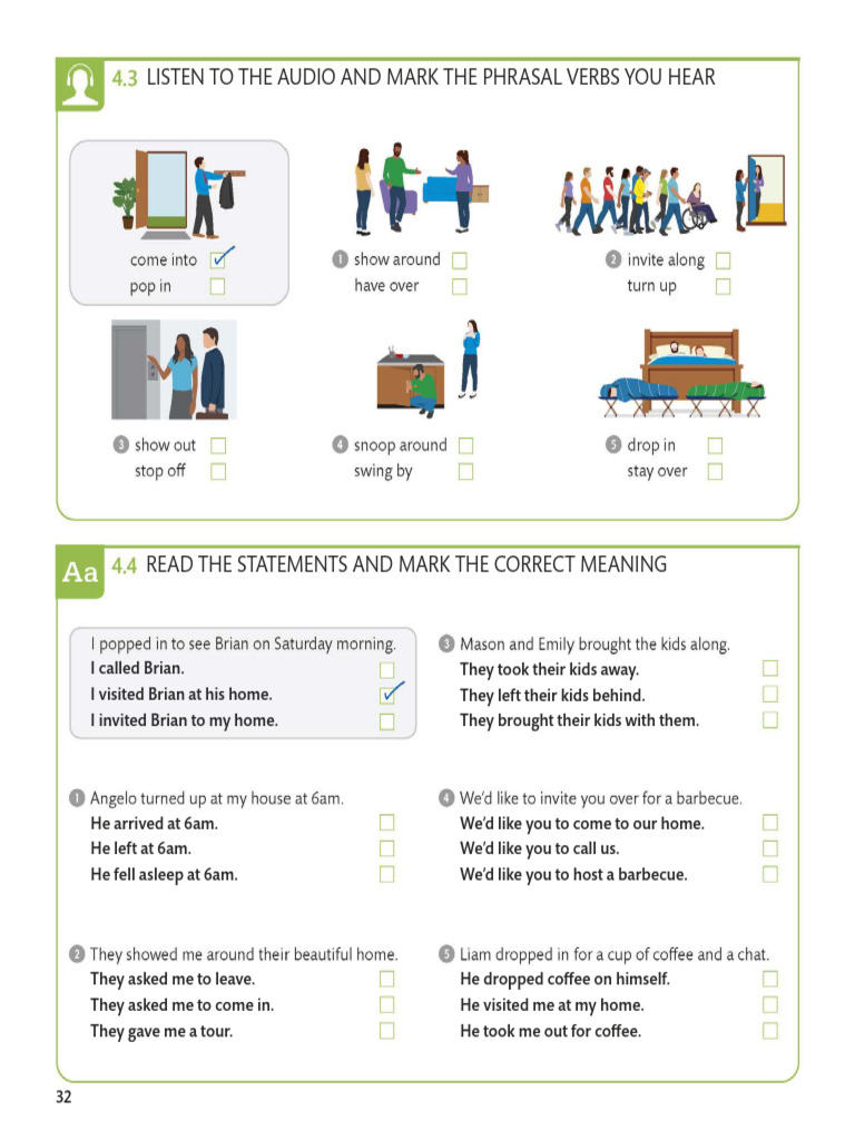 Phrasal Verbs Listening Exercise | PDF