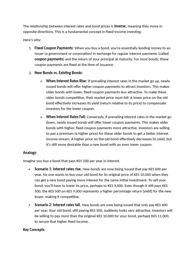 Inverse Bond Price and Yield Dynamics | PDF | Bonds (Finance) | Yield ...