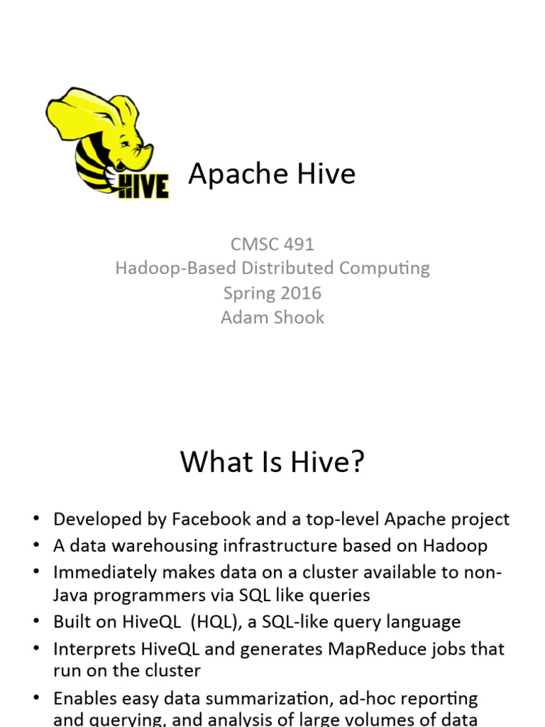 Hive Intoduction and Tables | PDF | Computer Architecture | Information ...