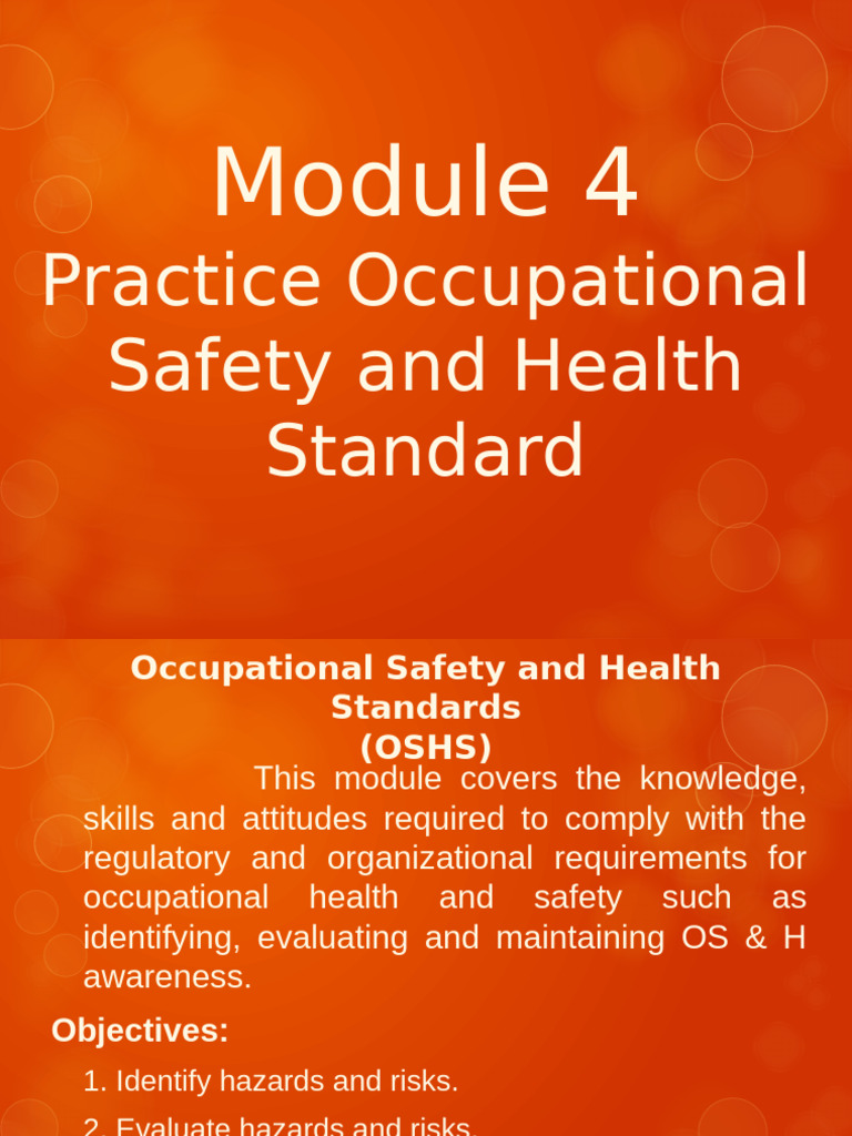Occupational Safety and Health Standards | PDF | Occupational Safety ...
