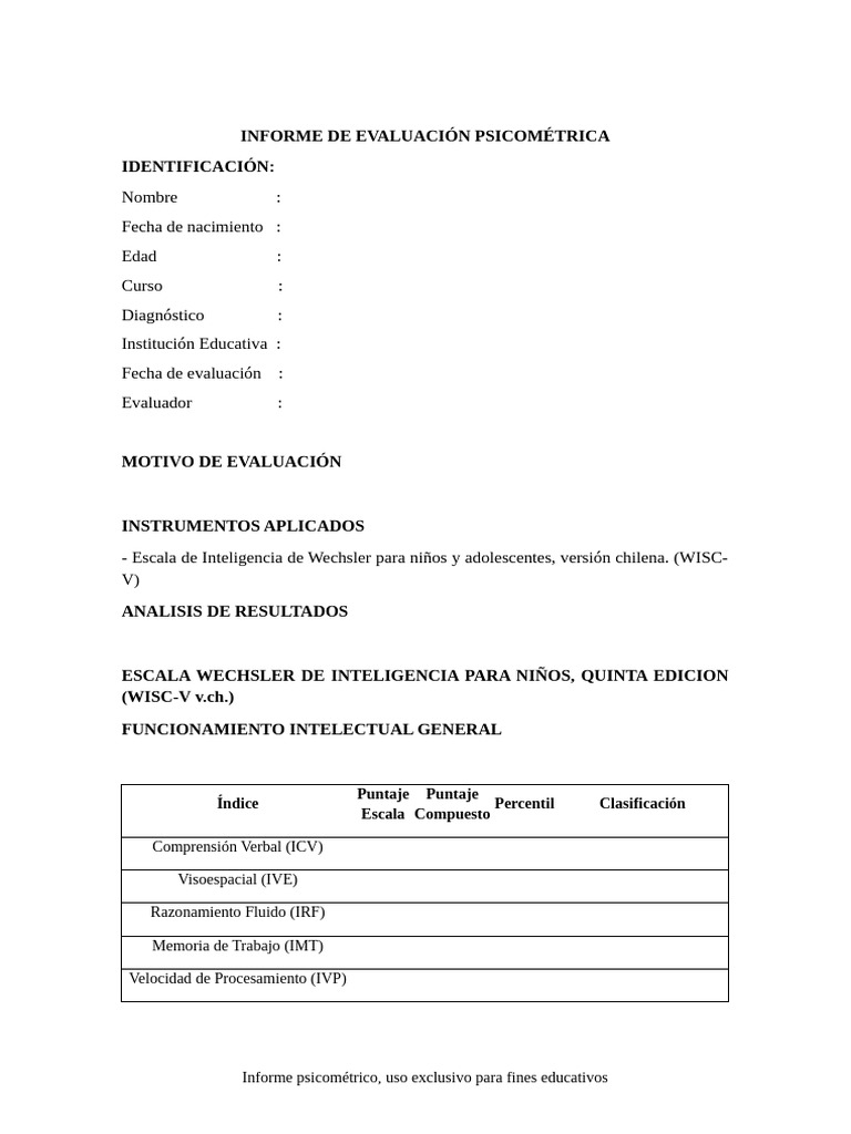 1.informe Tipo | PDF