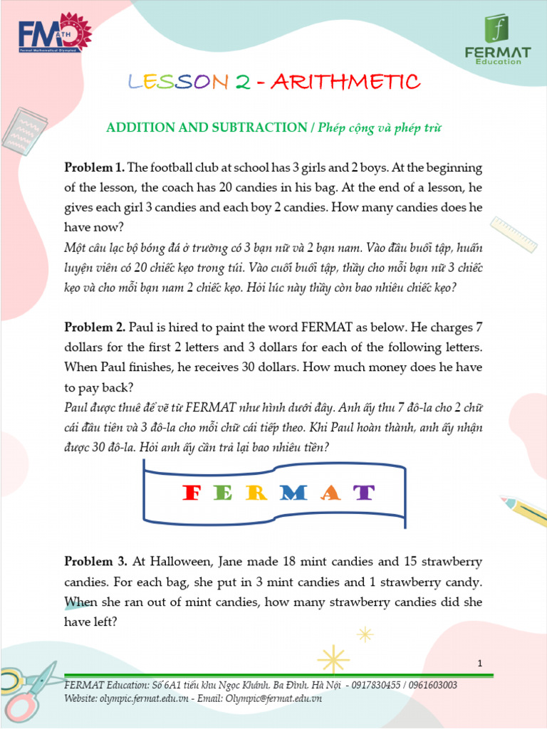 Lesson 2 Arithmetic Pdf